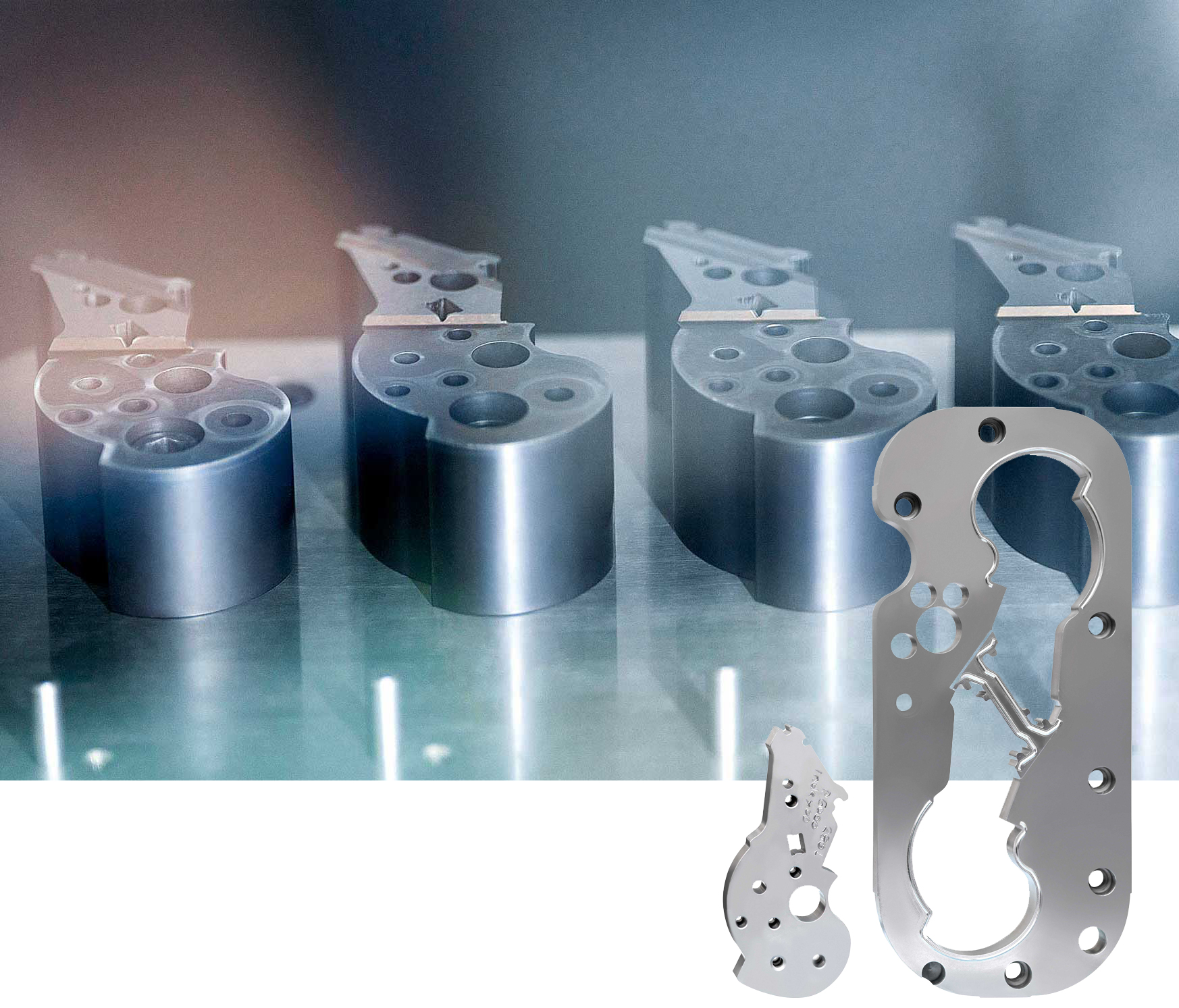 Machining high-precision parts ready for use. Wire-eroded punches and ...