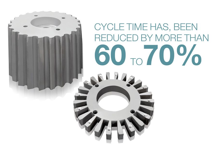 150% more output with reduced cycle times. - Mitsubishi Electric EDM